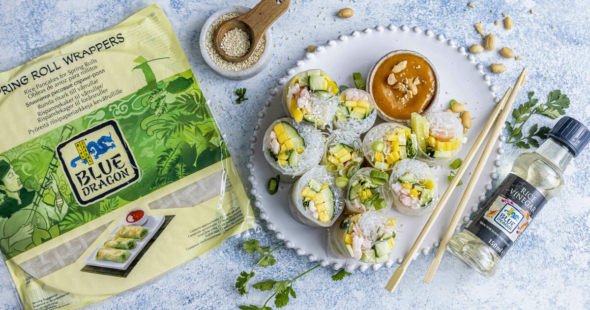 Slik ruller du rispapir til ferske vårruller